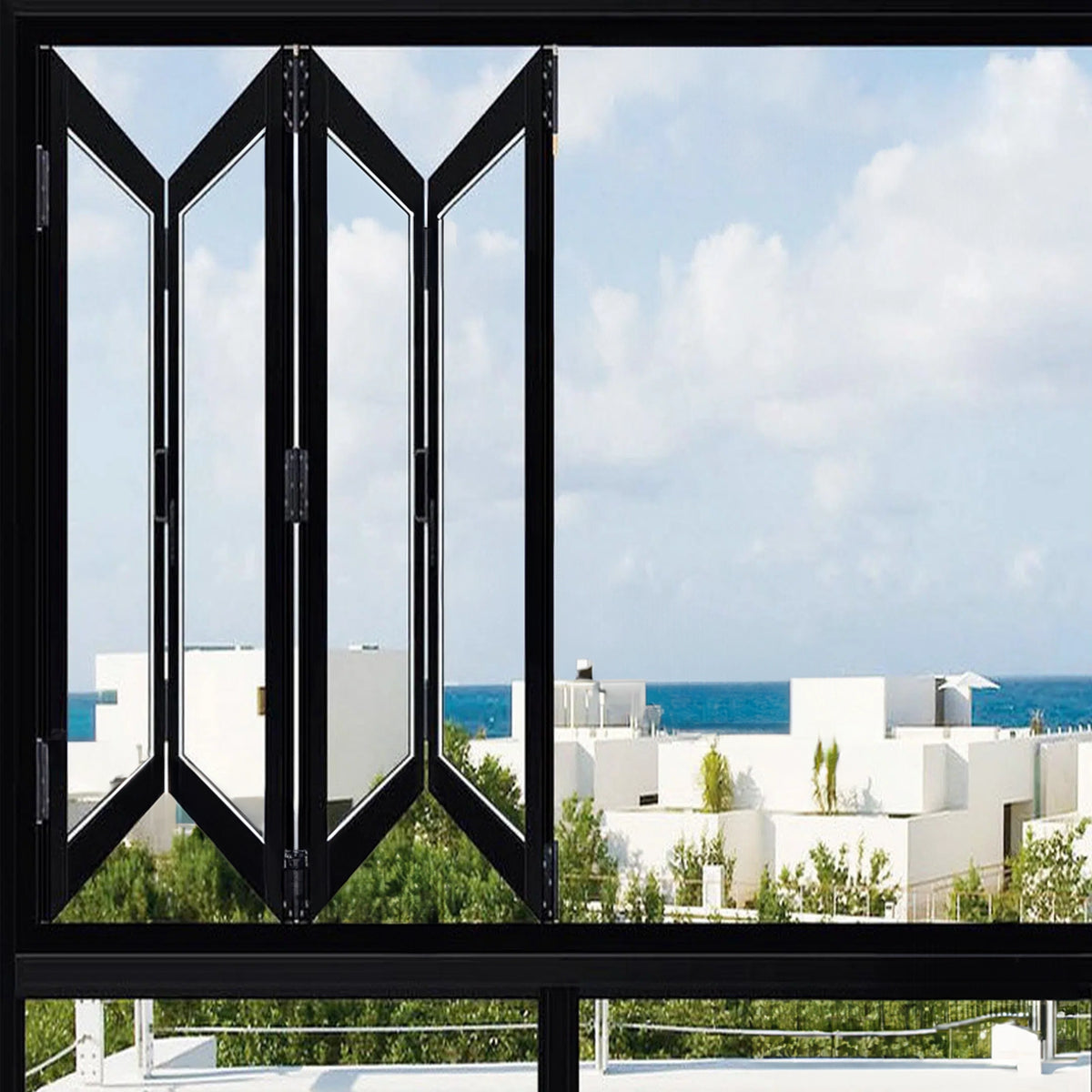 60" x 48" Bifold Window | Durable Bifold Windows | Folding Window ...